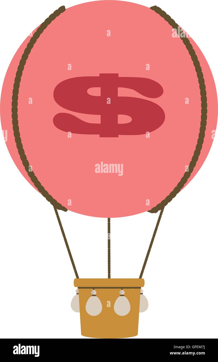 dollar sign hot air balloon icon Stock Vector Image & Art - Alamy