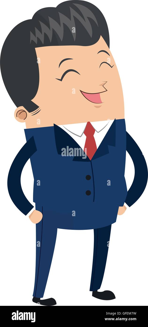 cute businessman laughing icon Stock Vector Image & Art - Alamy