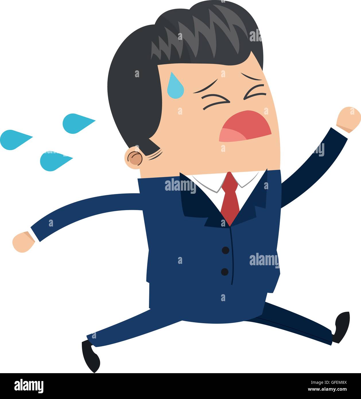 cute businessman desperately crying icon Stock Vector Image & Art - Alamy