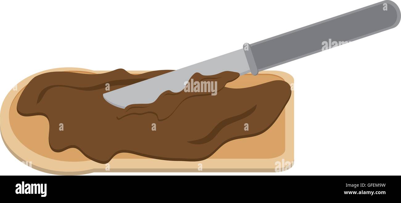 bread slice with spread icon Stock Vector Image & Art - Alamy