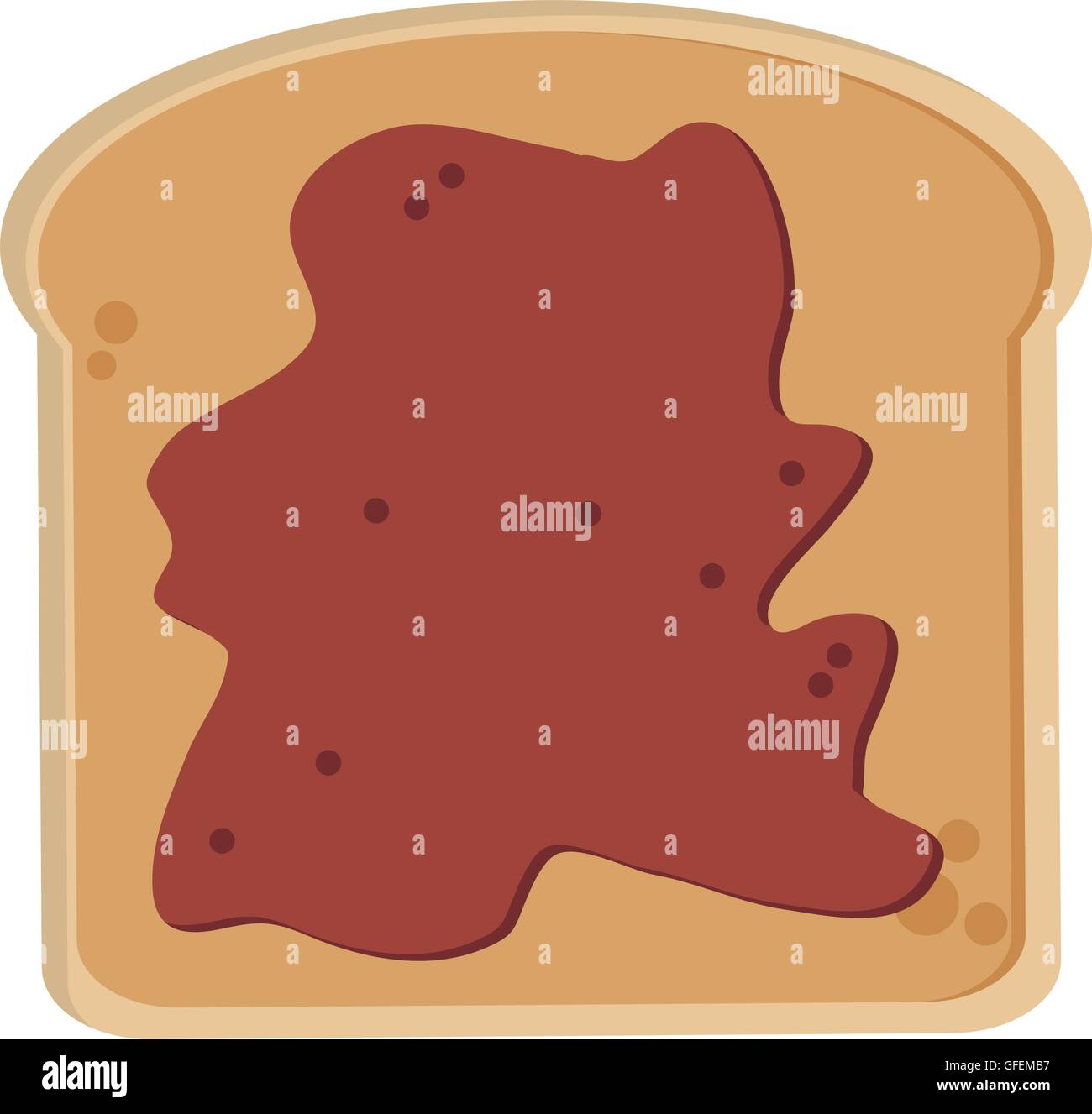 bread slice with spread icon Stock Vector Image & Art - Alamy