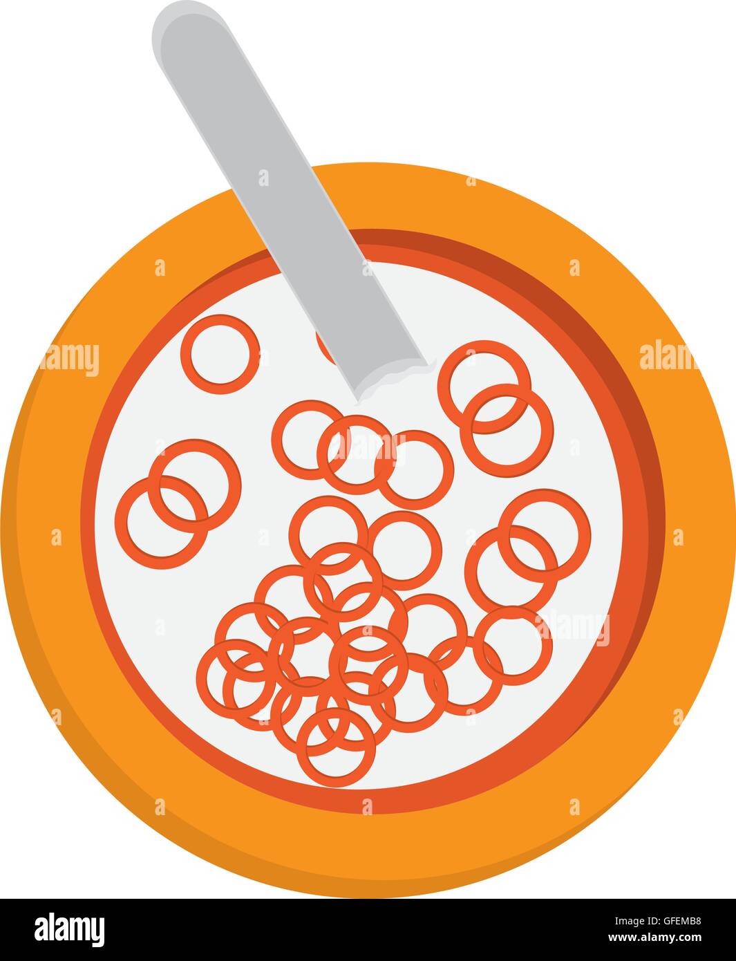 Bowl corn flakes breakfast on Stock Vector Images - Alamy