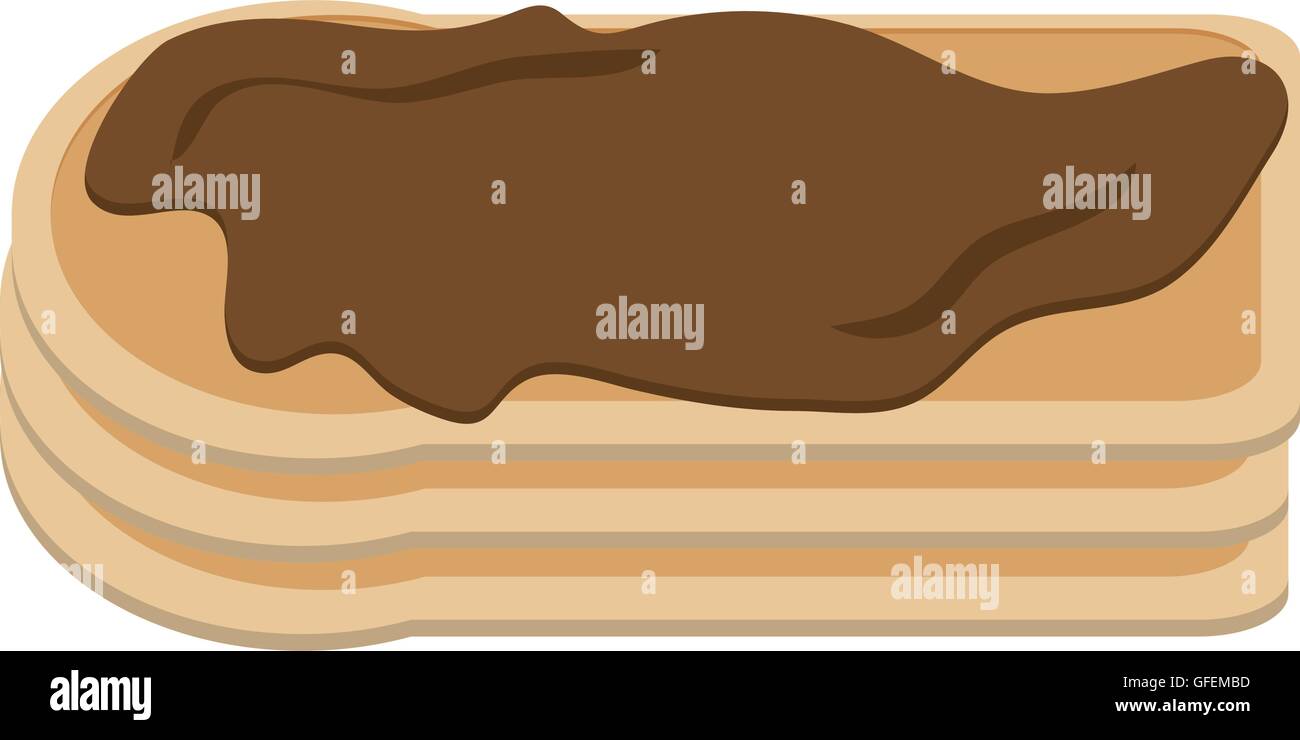 bread slice with spread icon Stock Vector Image & Art - Alamy