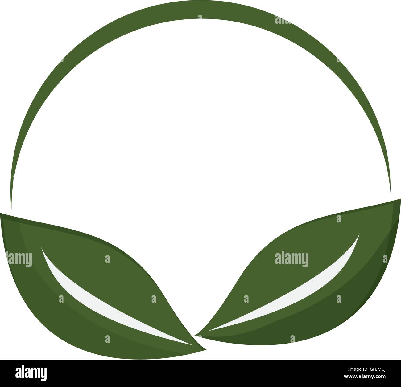 green leaf emblem icon Stock Vector Image & Art - Alamy