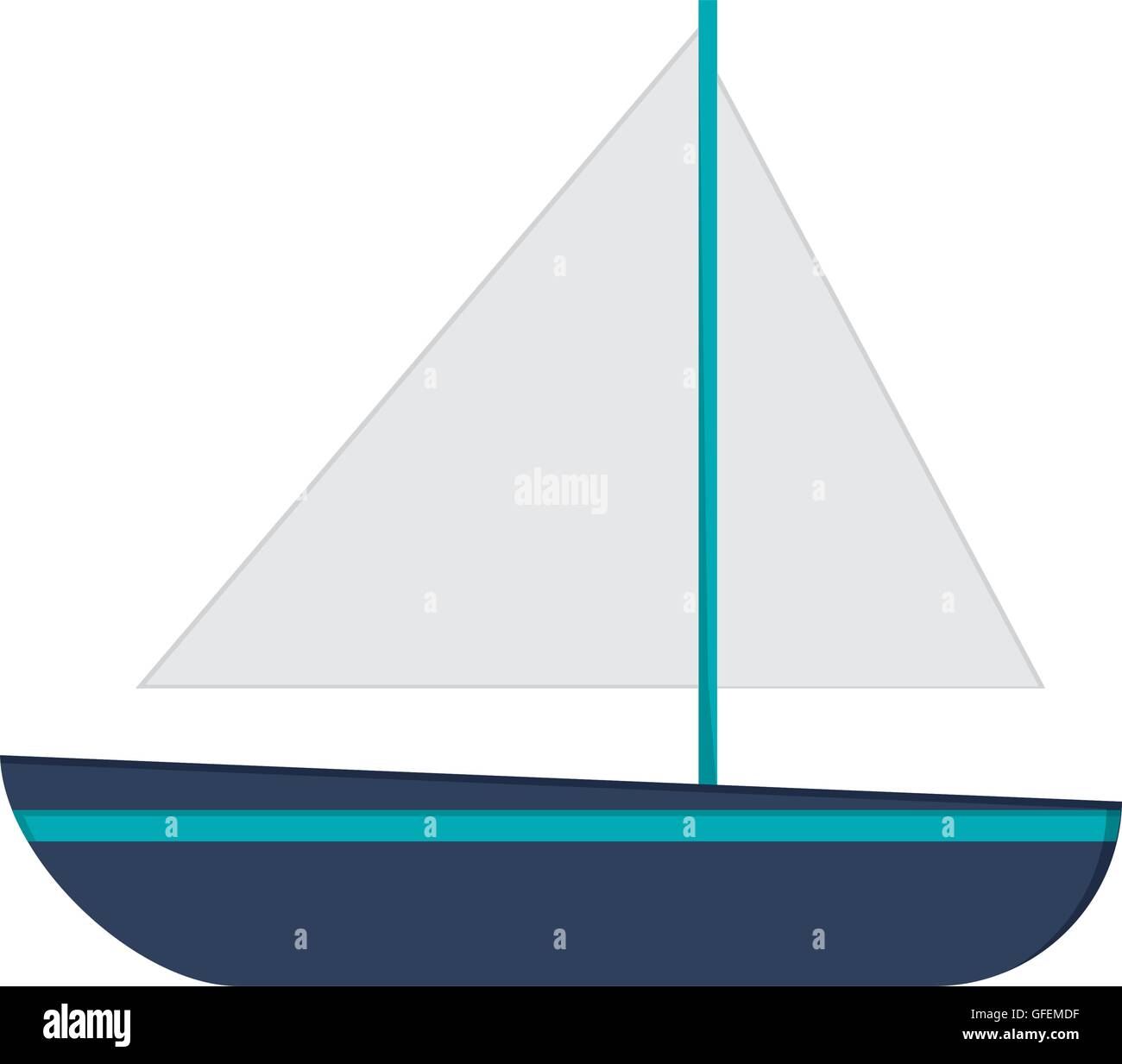 single sailboat icon Stock Vector Image & Art - Alamy