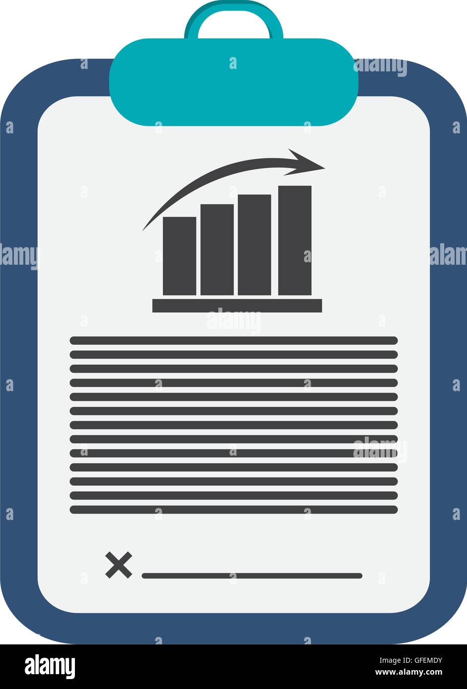 clipboard with graph chart icon Stock Vector Image & Art - Alamy
