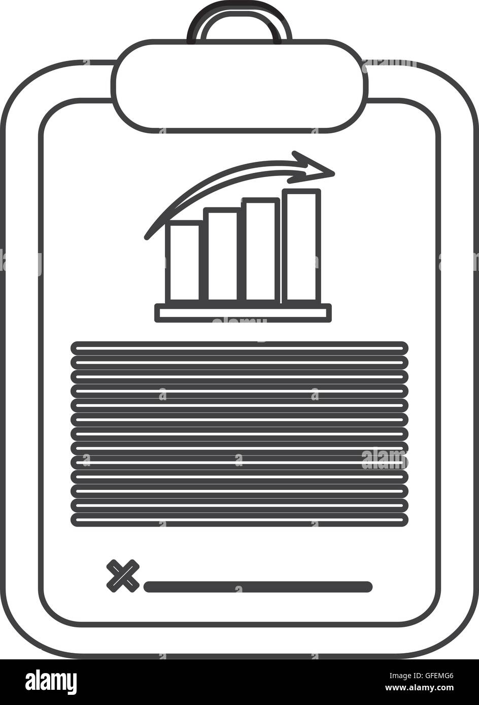 clipboard with graph chart icon Stock Vector Image & Art - Alamy