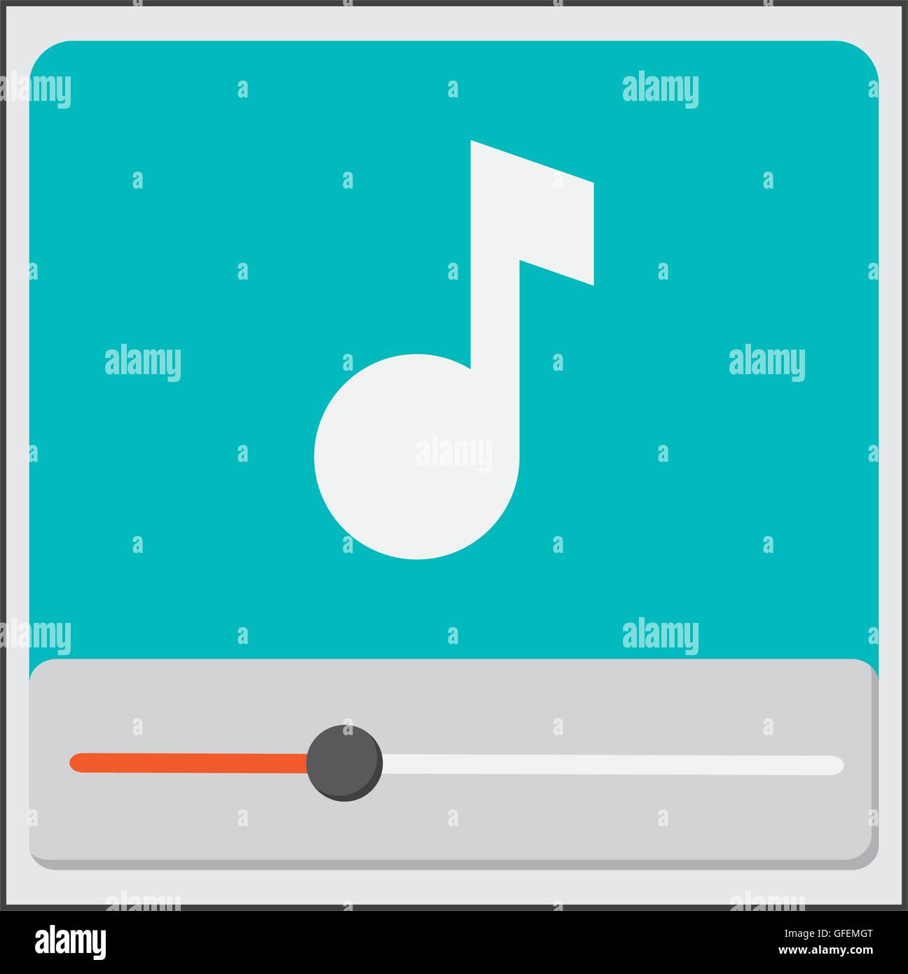 music note in player icon Stock Vector Image & Art - Alamy