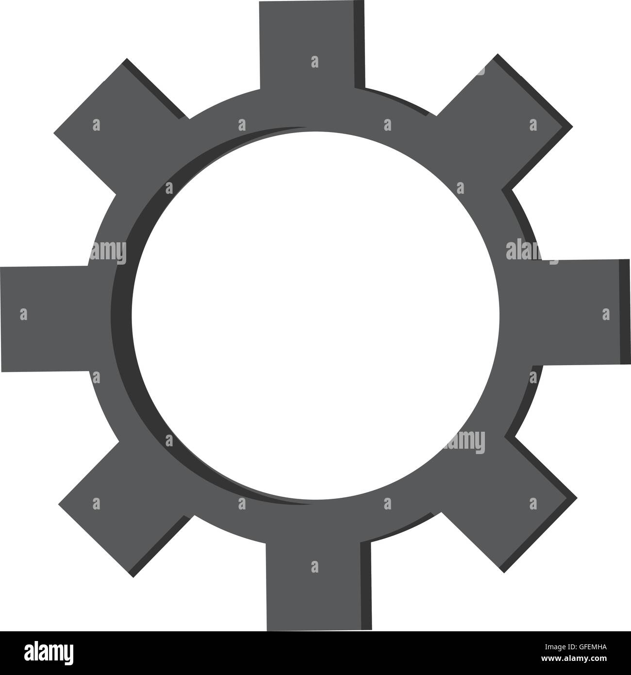 single gear icon Stock Vector Image & Art - Alamy