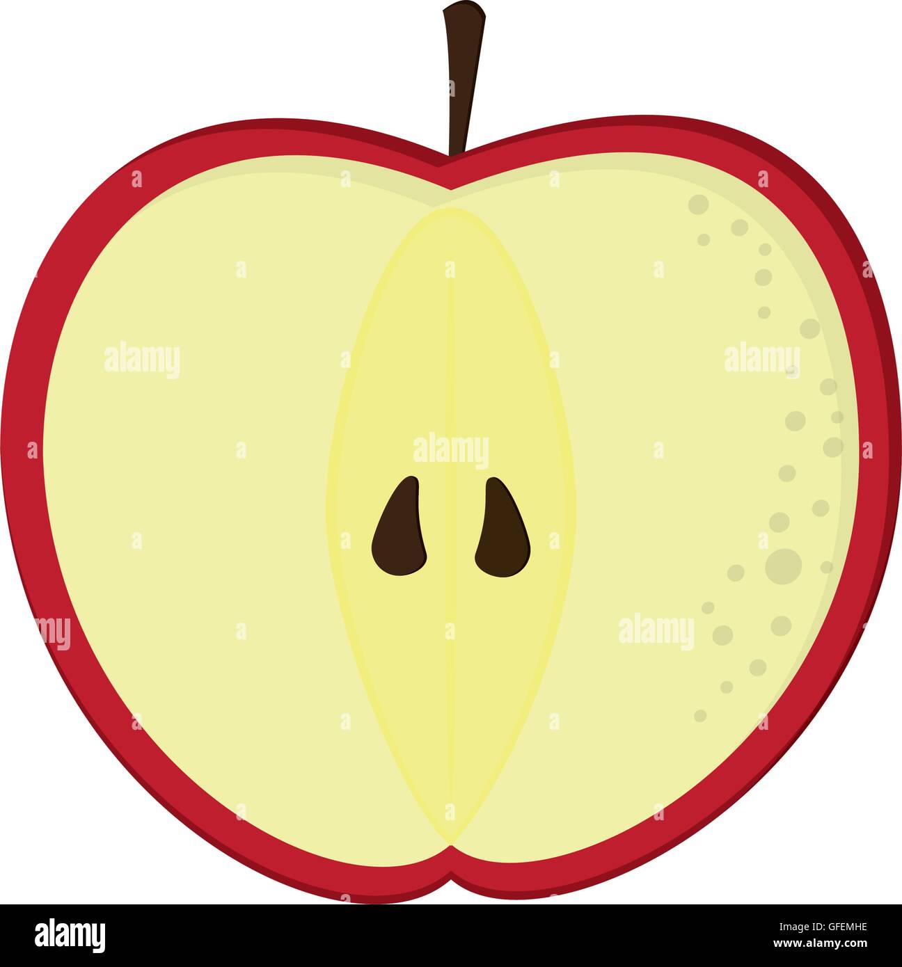 apple half icon Stock Vector Image & Art - Alamy