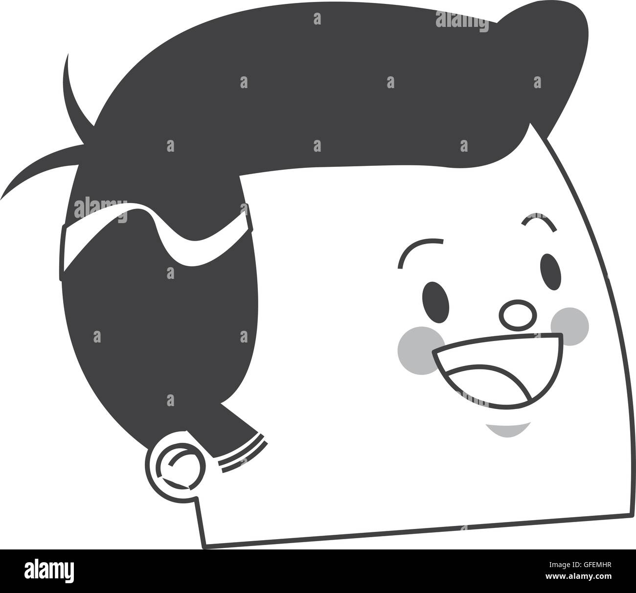 cute face of happy man icon Stock Vector Image & Art - Alamy
