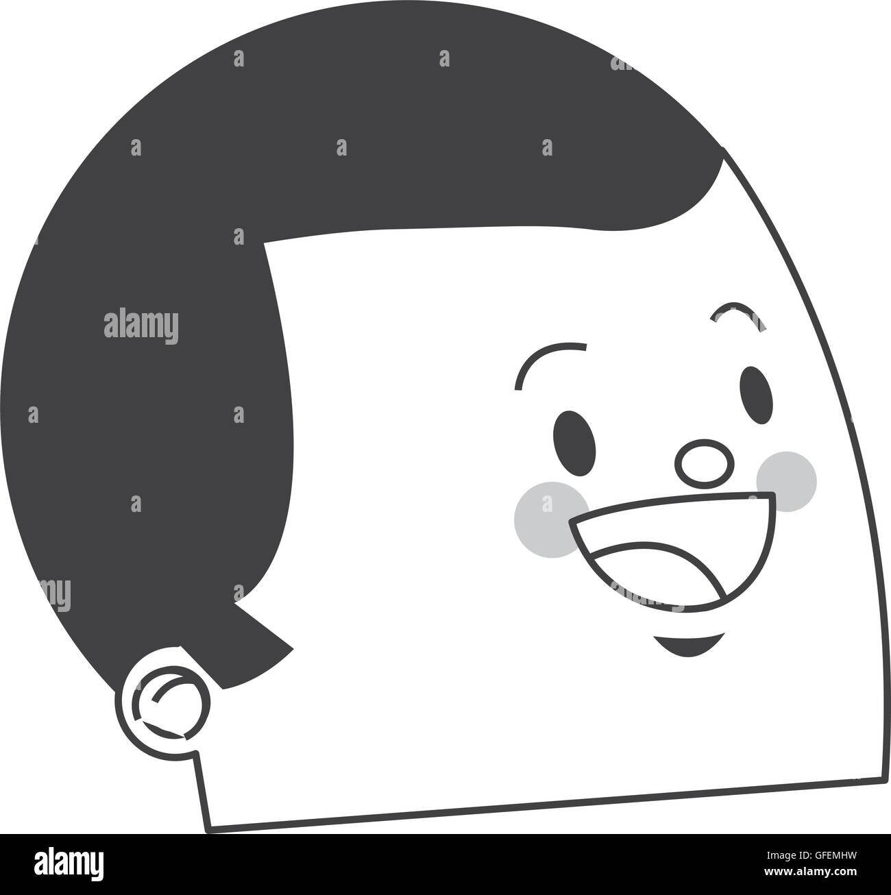 cute face of happy man icon Stock Vector Image & Art - Alamy