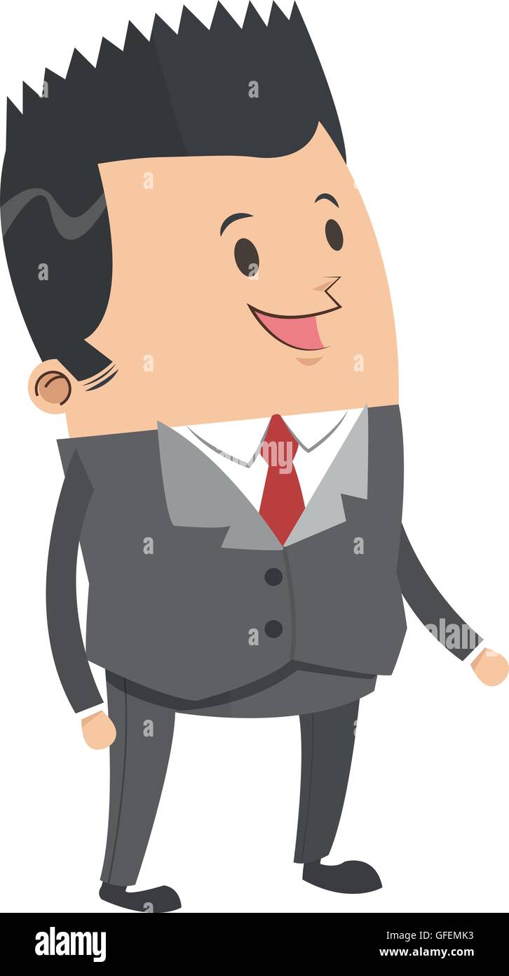 cute businessman with pointy hair cartoon icon Stock Vector Image & Art ...