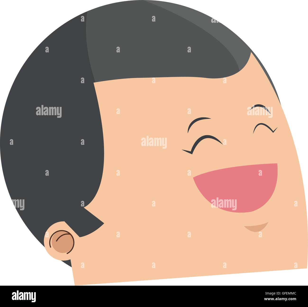 cute face of happy man with grey hair icon Stock Vector Image & Art - Alamy