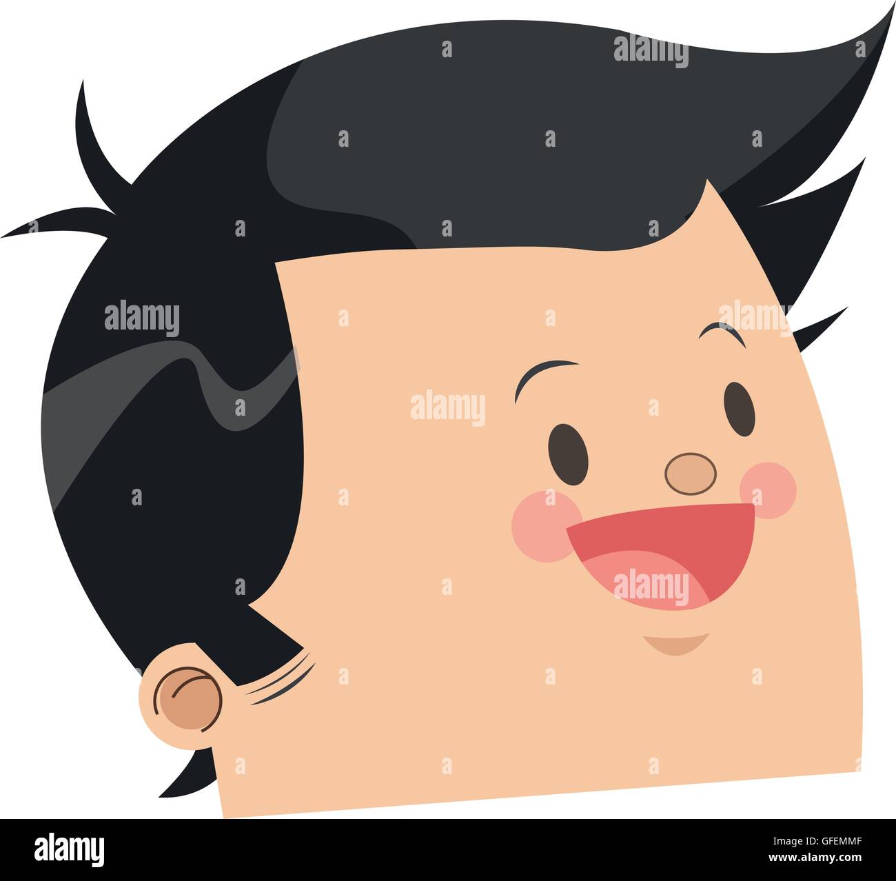 Cute businessman black shiny hair hi-res stock photography and images ...