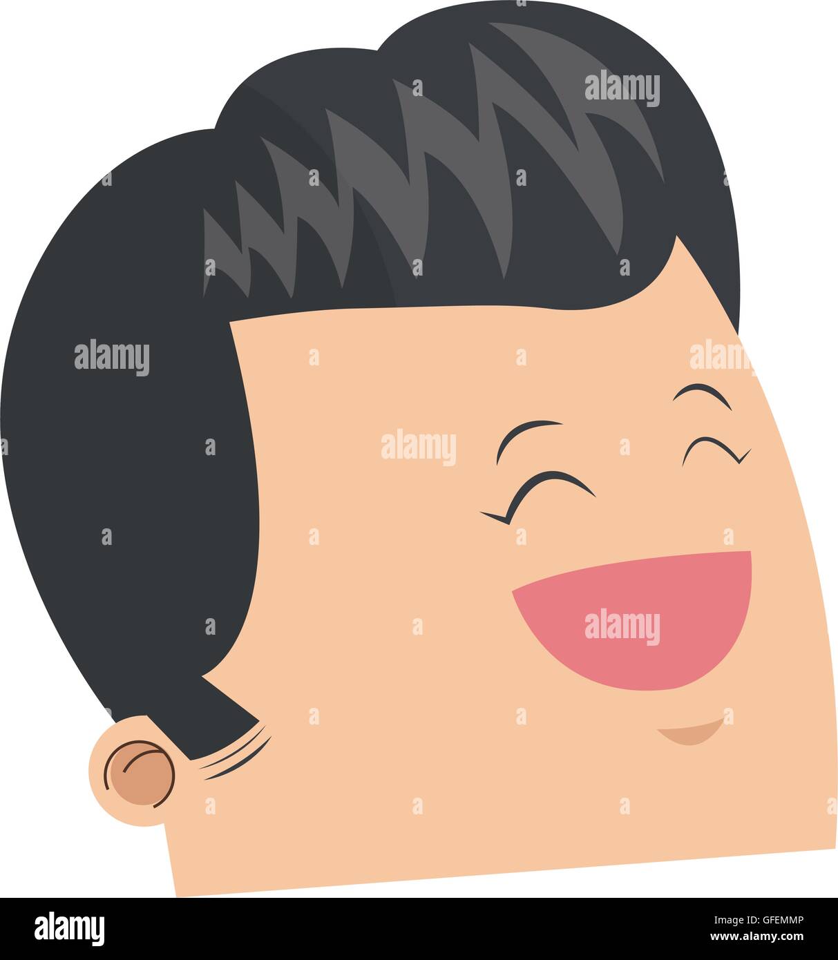 cute face of happy man icon Stock Vector Image & Art - Alamy