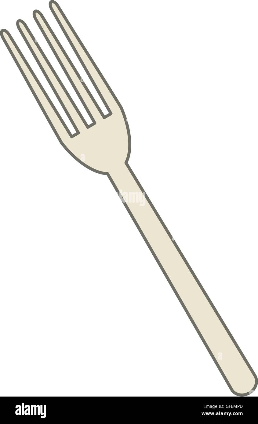 One shiny silver fork Stock Vector Images - Alamy