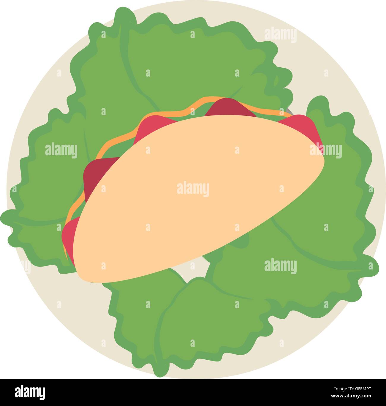 Plate mexican traditional taco Stock Vector Images - Alamy