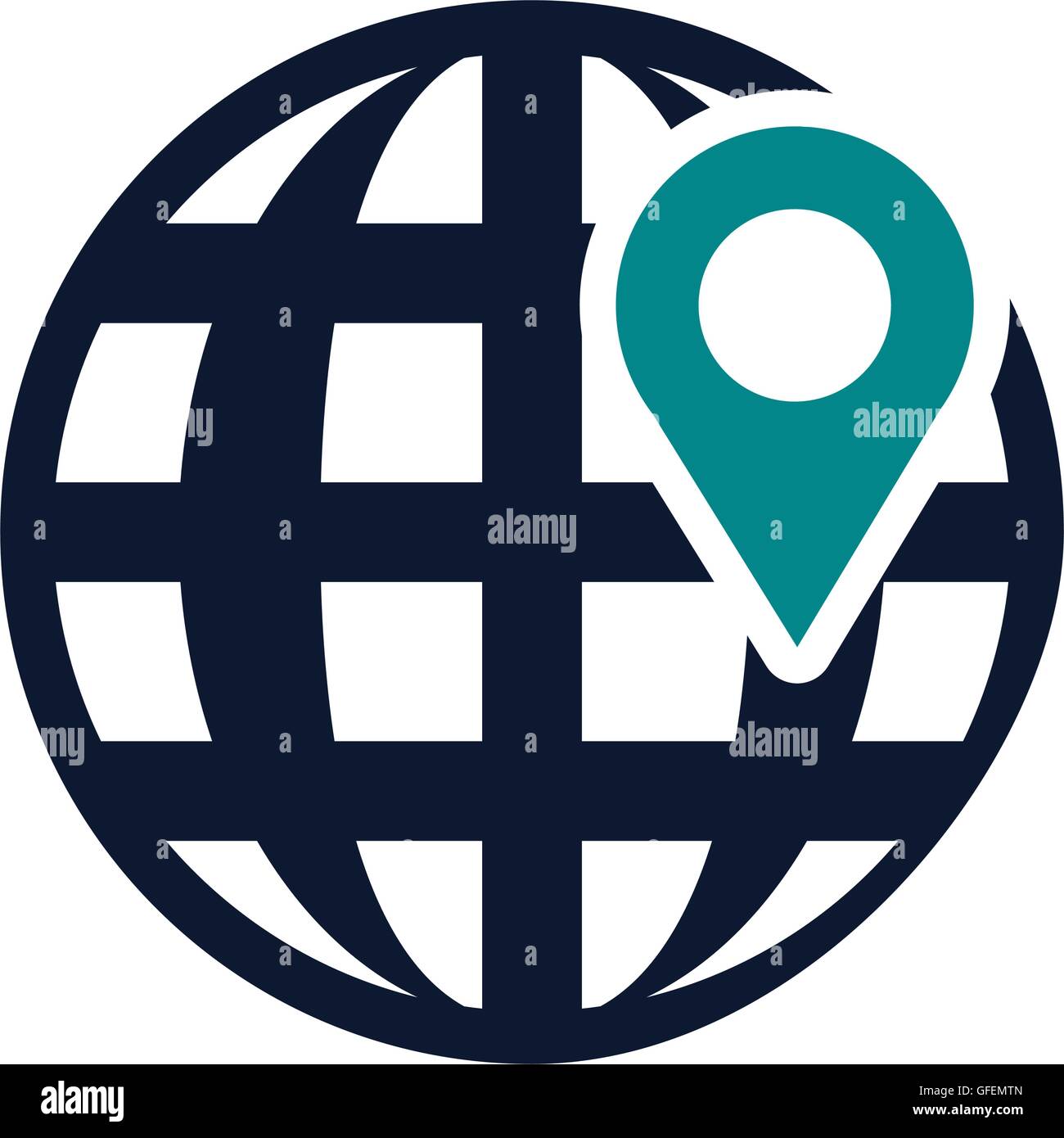 earth globe with latitudes and meridians icon Stock Vector Image & Art ...