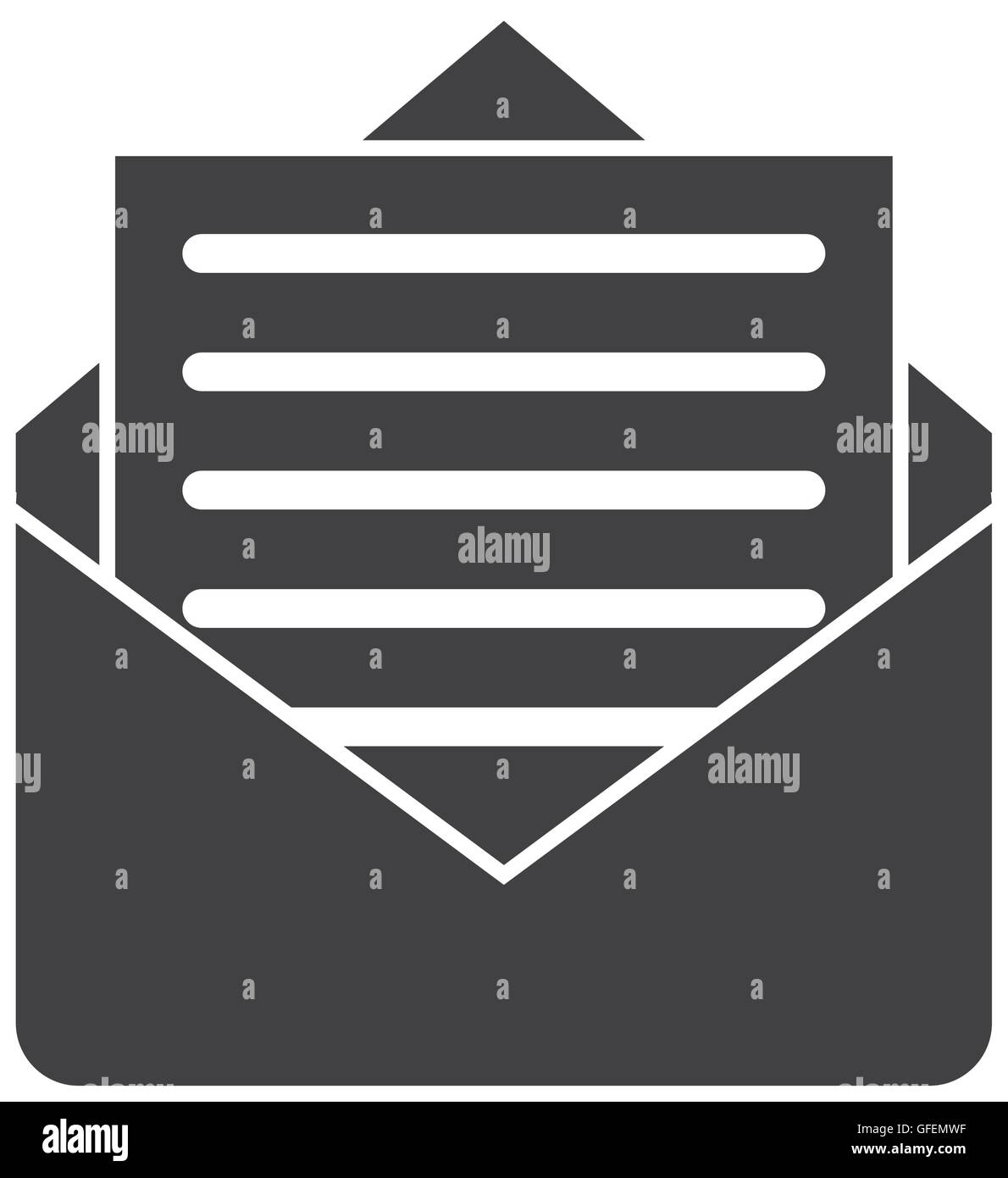 open envelope icon Stock Vector Image & Art - Alamy