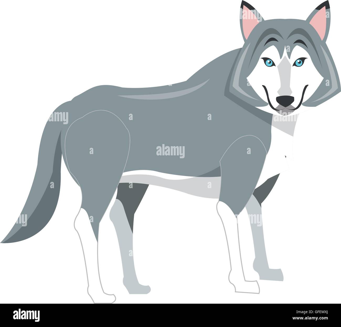 Big wolf face Stock Vector Images - Alamy