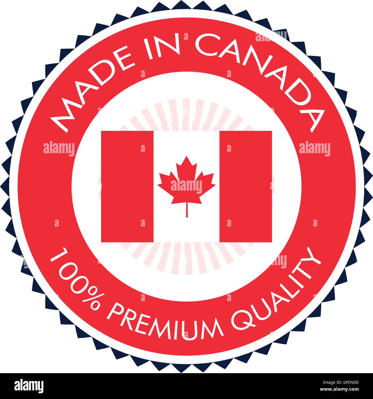 made in canada badge icon Stock Vector Image & Art - Alamy