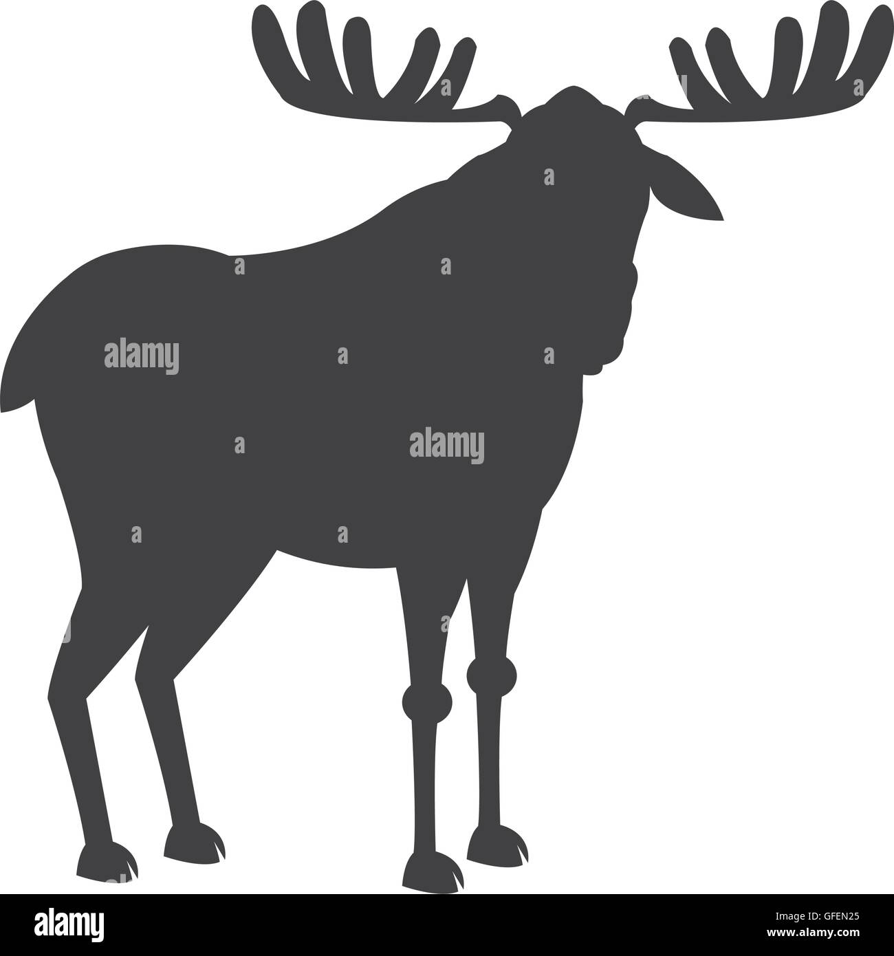 Canada landscape moose Stock Vector Images - Alamy