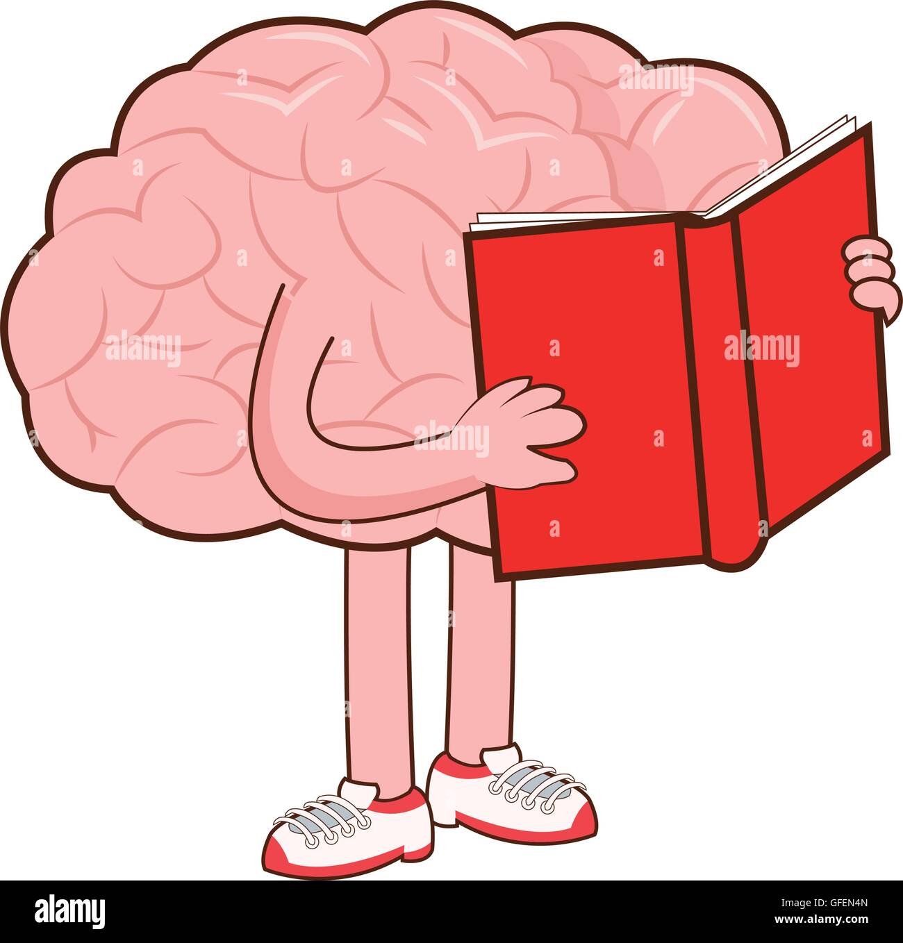 human brain holding book icon Stock Vector Image & Art - Alamy