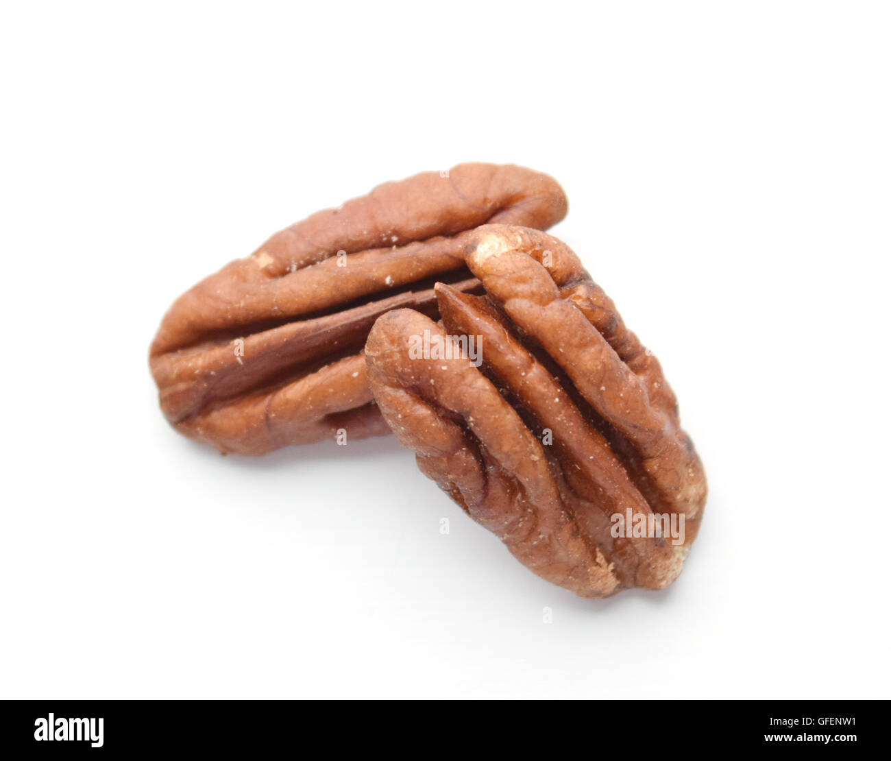 Pecans isolated on white background Stock Photo - Alamy