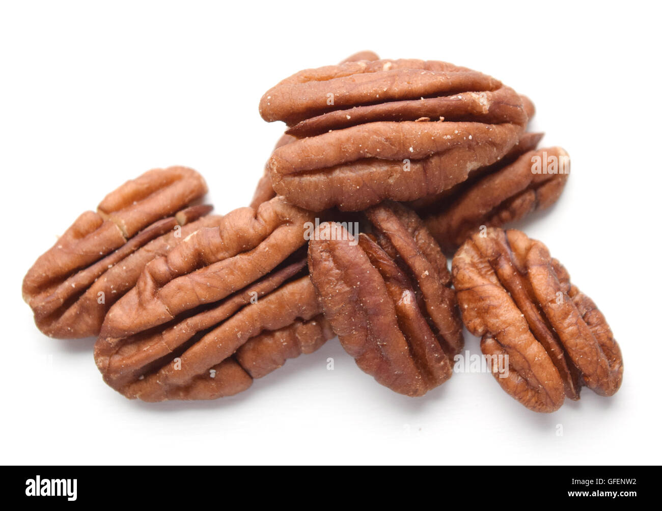 Pecans isolated on white background Stock Photo - Alamy