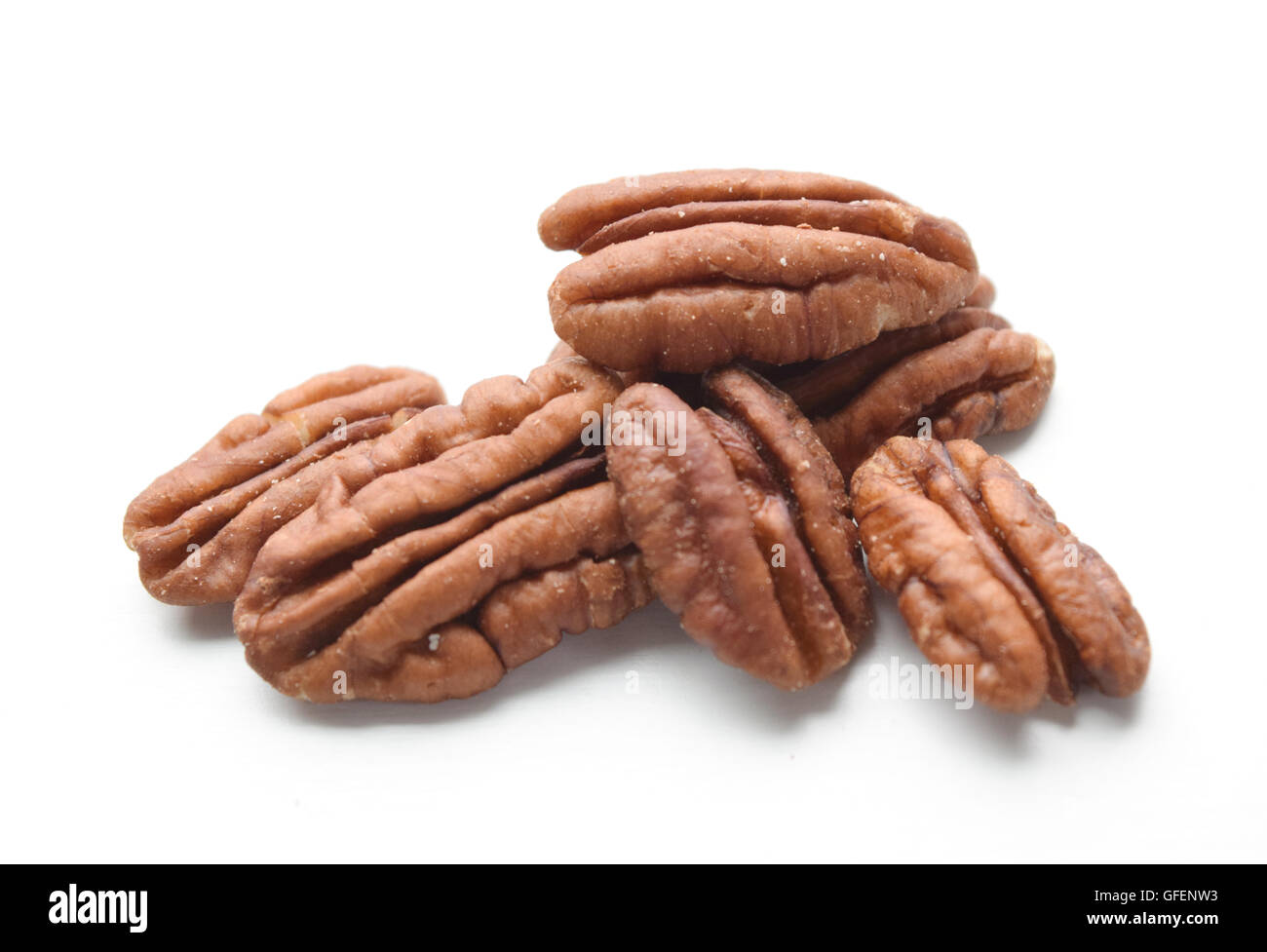 Pecans isolated on white background Stock Photo - Alamy