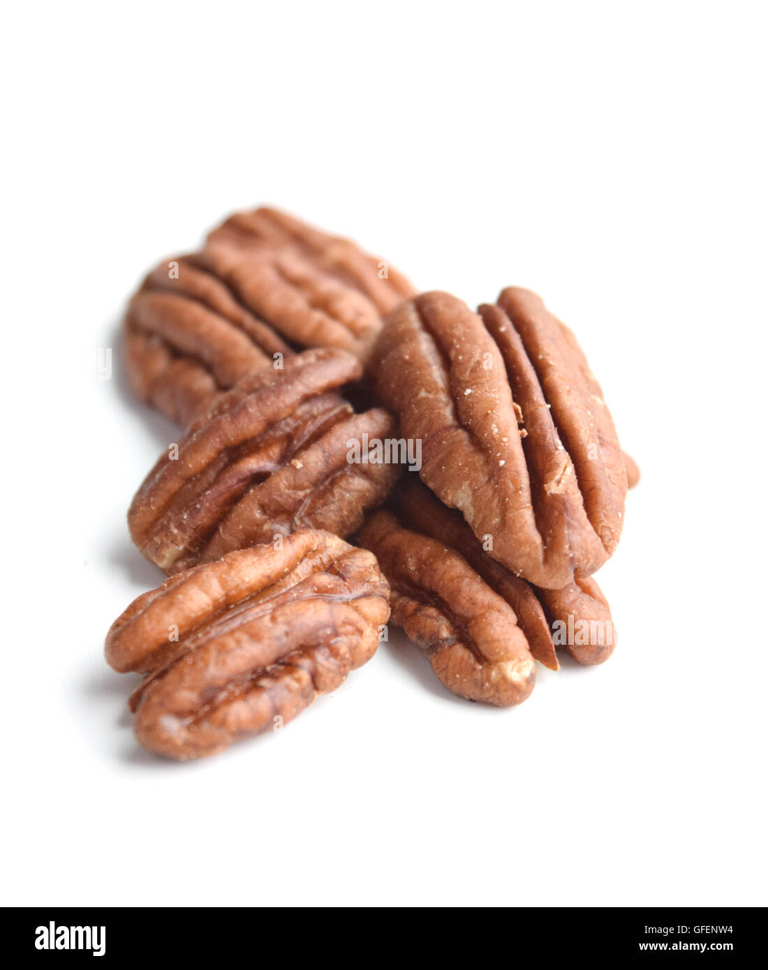 Pecans isolated on white background Stock Photo - Alamy