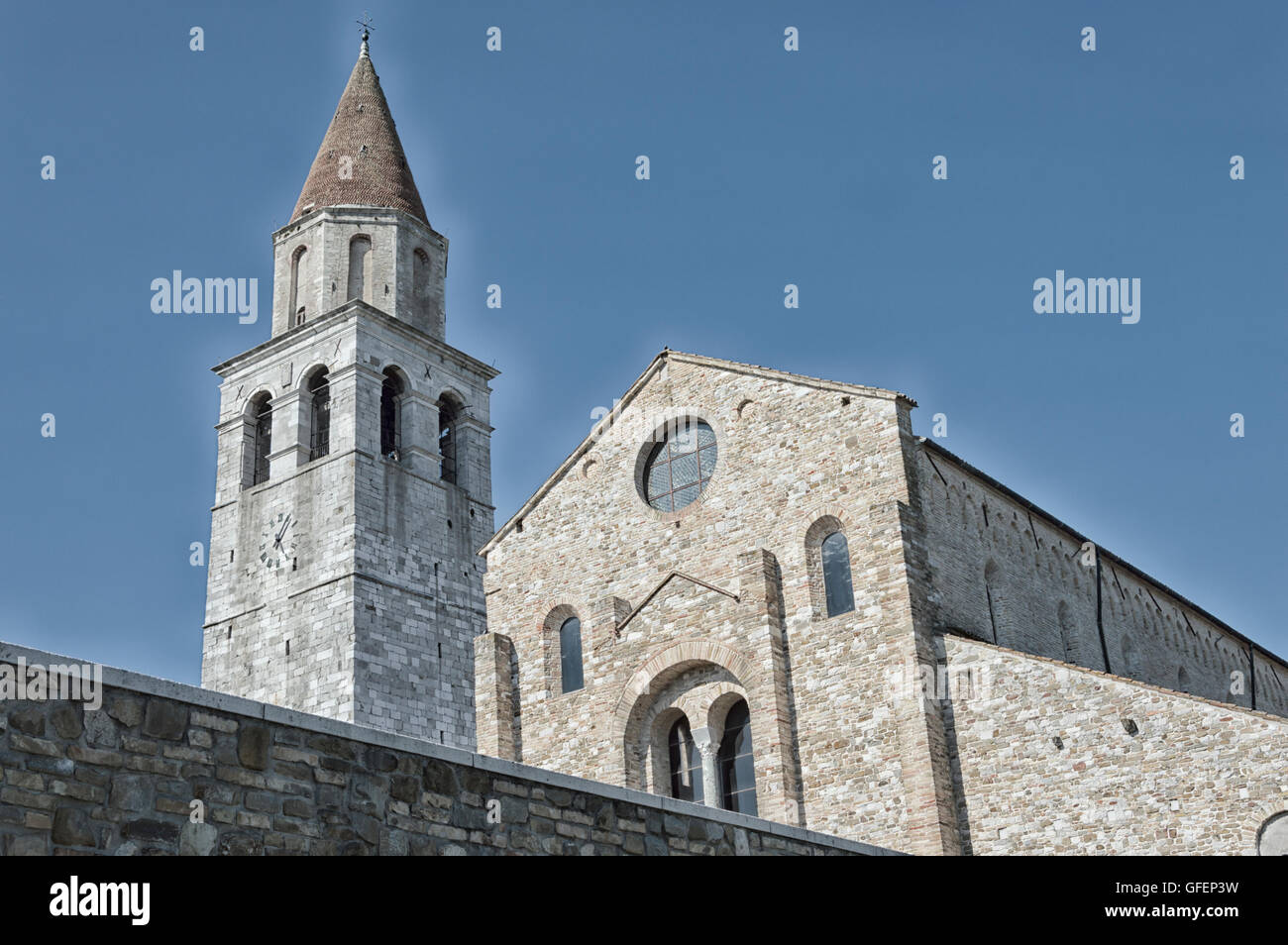 External view of a medieval italian church Stock Photo - Alamy