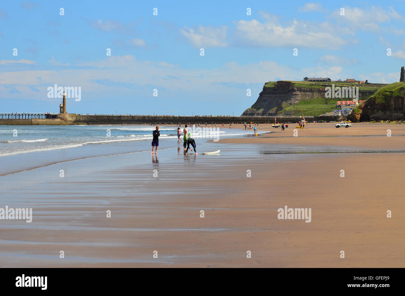 A view of Whitby Pier and harbour The North Yorkshire Moors Whitby ...
