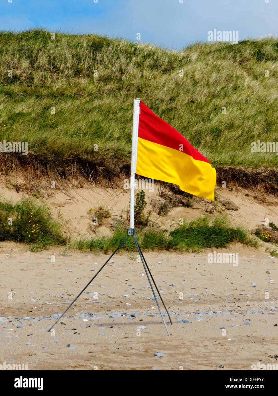 Beach bathing flag hi-res stock photography and images - Alamy