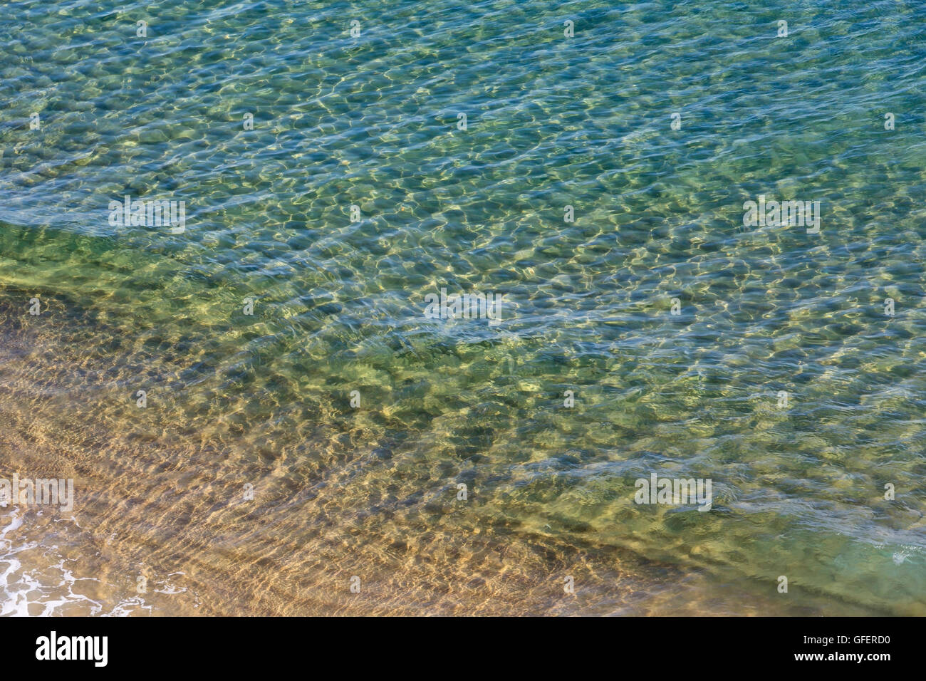 Limpid sea water surface. View from above. Nature background Stock ...