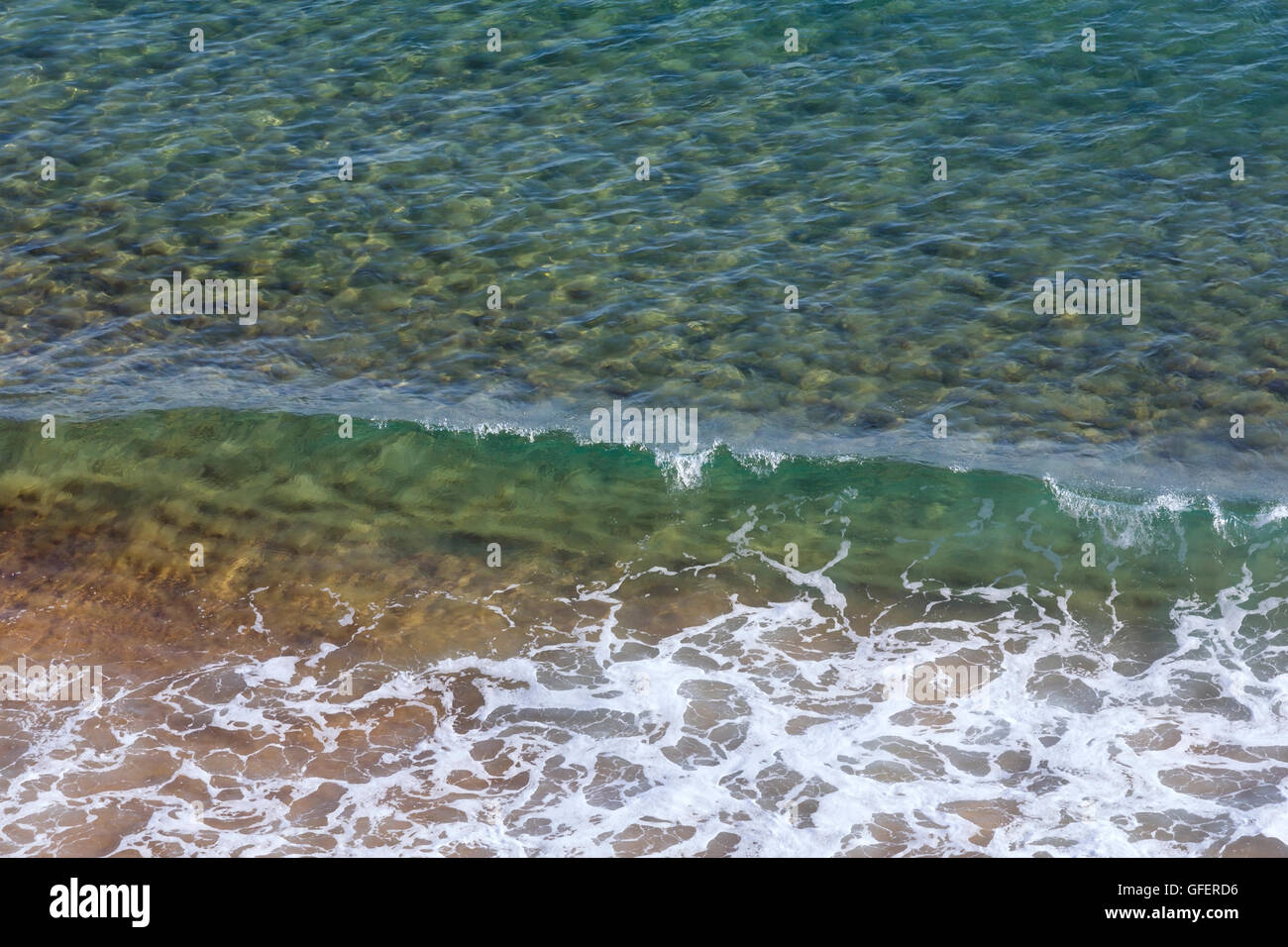 Limpid sea water surface. View from above. Nature background Stock ...