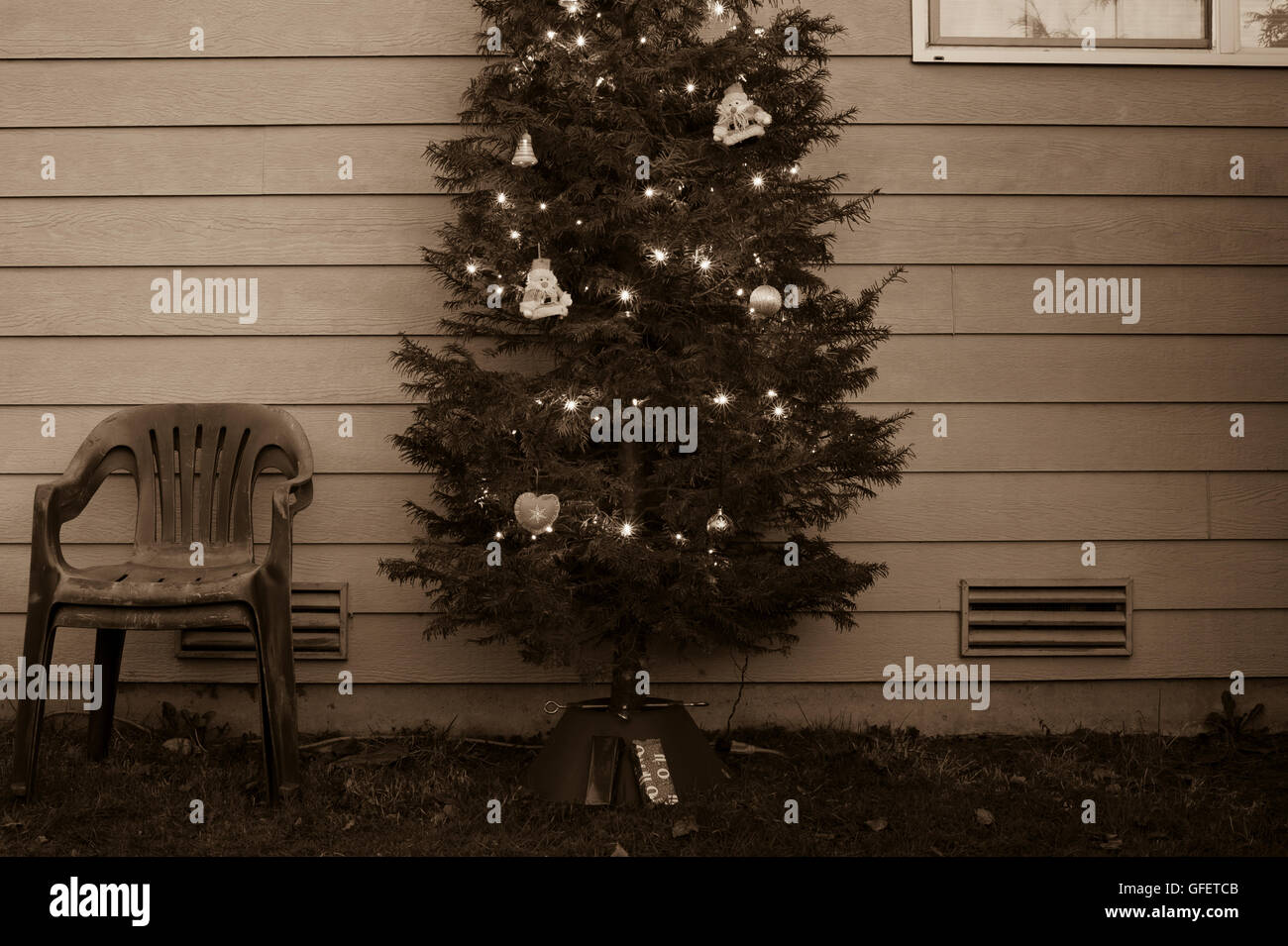 Christmas tree decorated in surreal hi-res stock photography and images ...