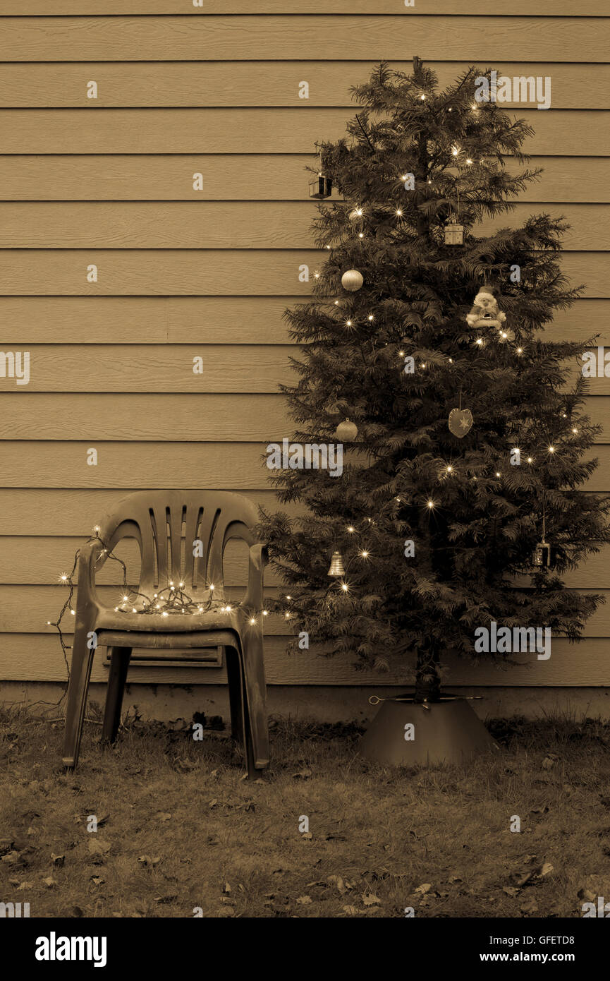 Christmas tree decorated in surreal hi-res stock photography and images ...