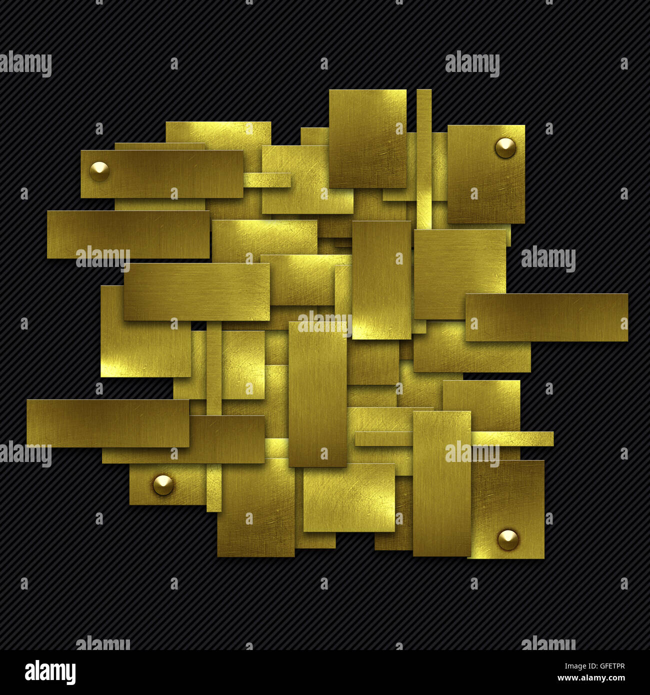 shiny gold fix wall on black carbon fiber. gold background and texture ...