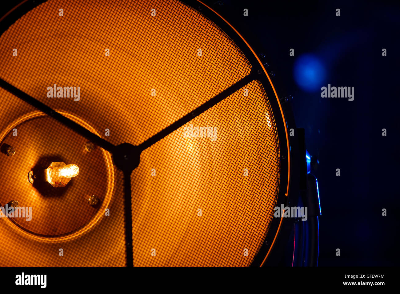 Stage light source closeup Stock Photo - Alamy