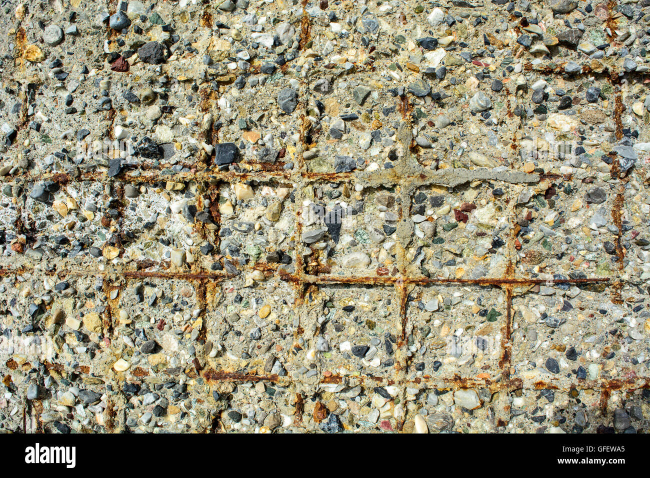 Old damaged concrete slab which shows the armature Stock Photo - Alamy