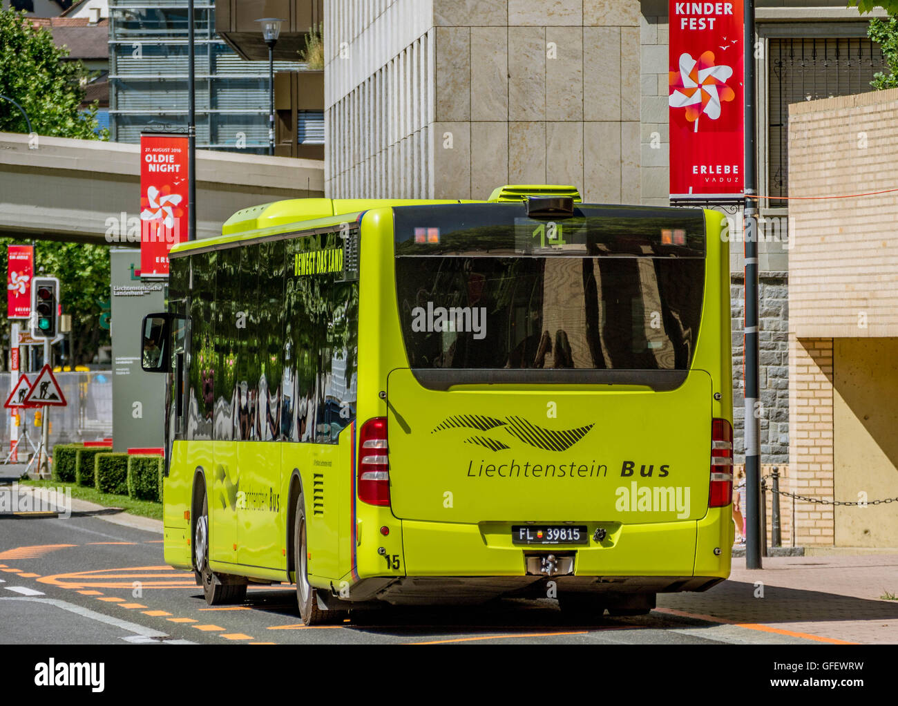 Public transit bus in Vaduz, Liechtenstein, Europe Stock Photo - Alamy