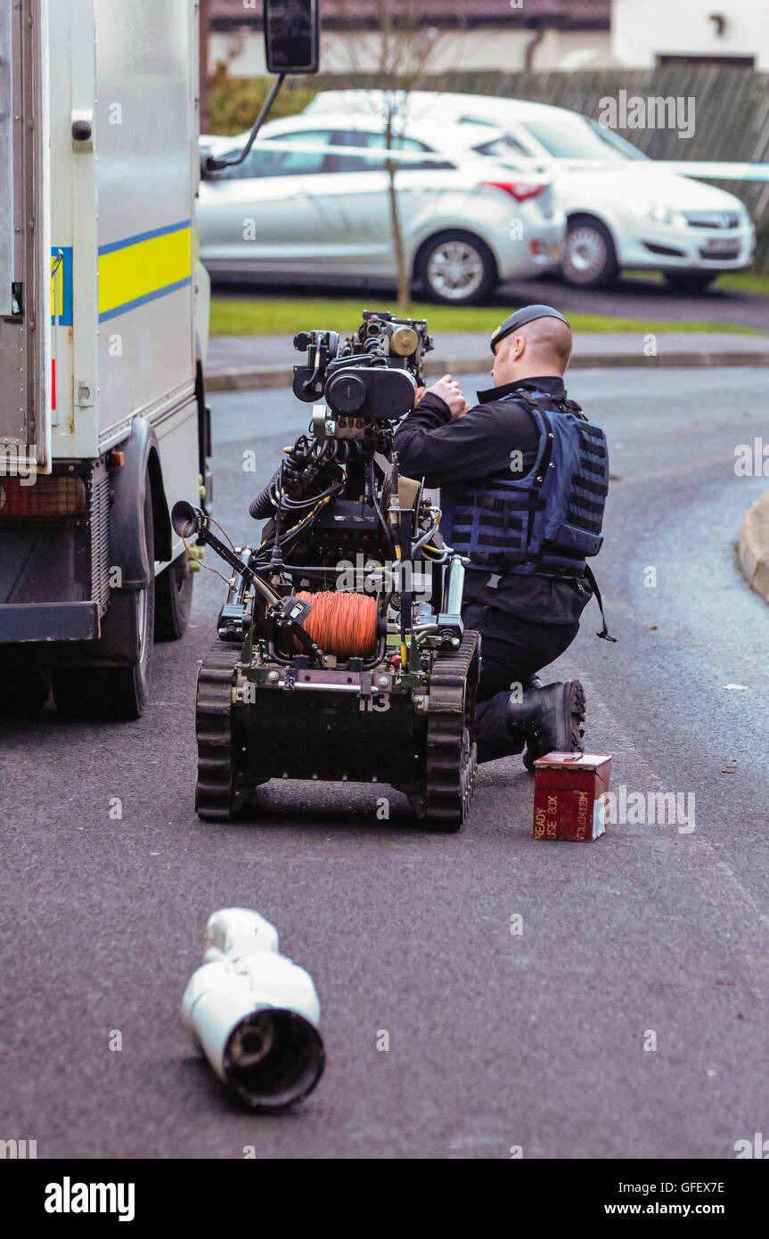 Carrickfergus, Northern Ireland. 19 Jan 2014 - Army ATO prepares a ...