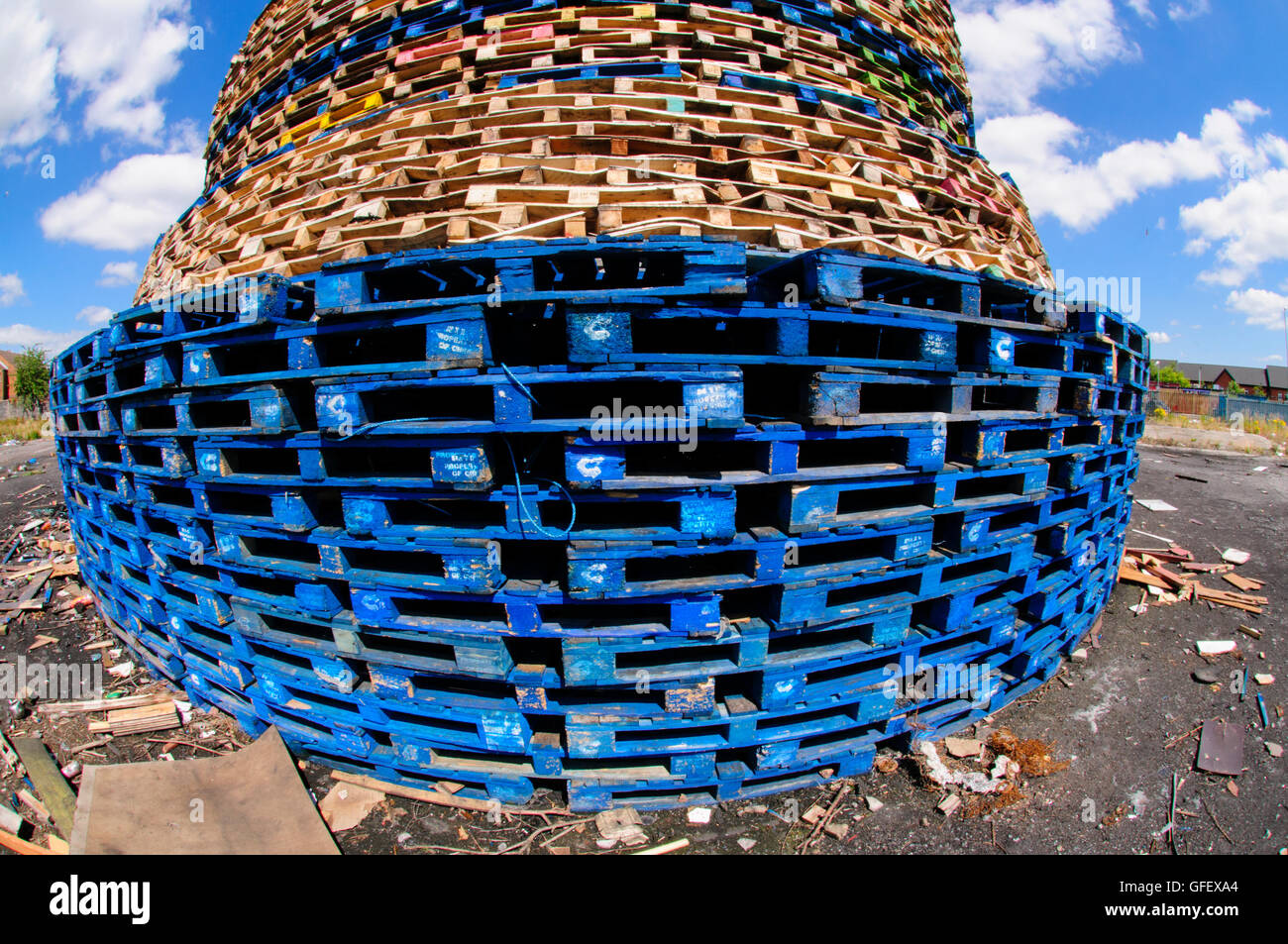 Belfast, Northern Ireland. 9 Jul 2014 - Circular base of a giant ...
