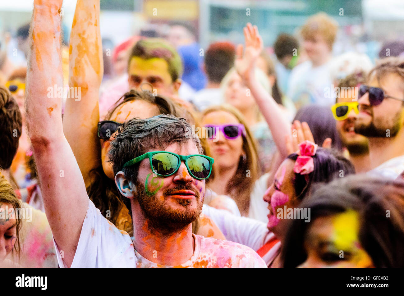 Belfast, Northern Ireland 15 August 2014 - Holi One Festival of Colour ...