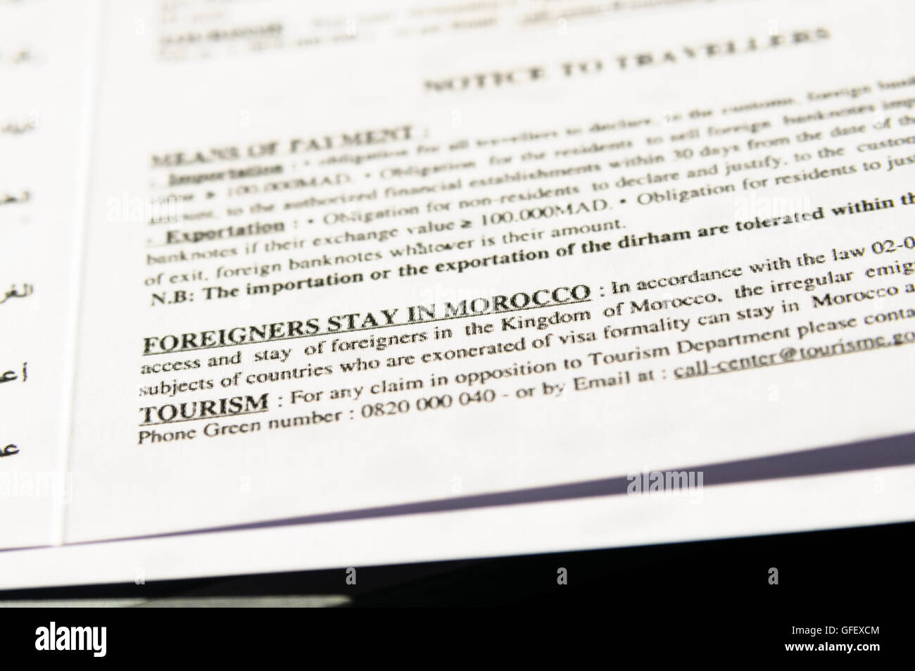 Entry visa maroc hi-res stock photography and images - Alamy