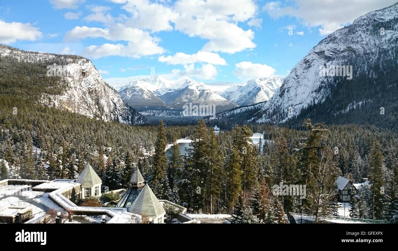 View from the Fairmont Banff Springs Stock Photo - Alamy