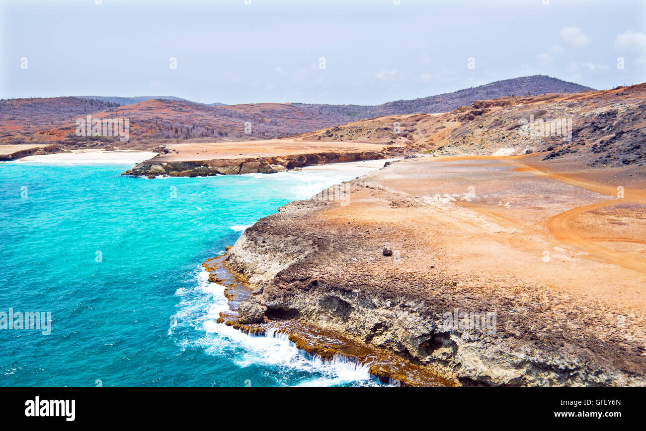 North coast from Aruba in the Caribbean Stock Photo - Alamy