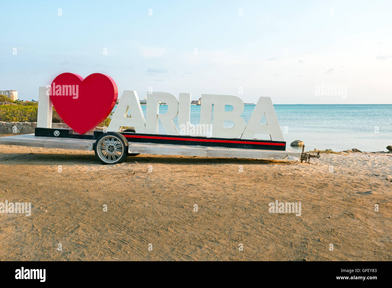 I love aruba sign hi-res stock photography and images - Alamy